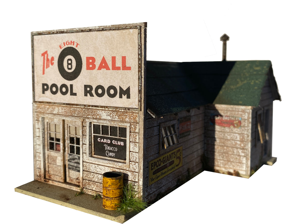 Eight Ball Pool Room- HO Scale Kit – Fos Scale Models