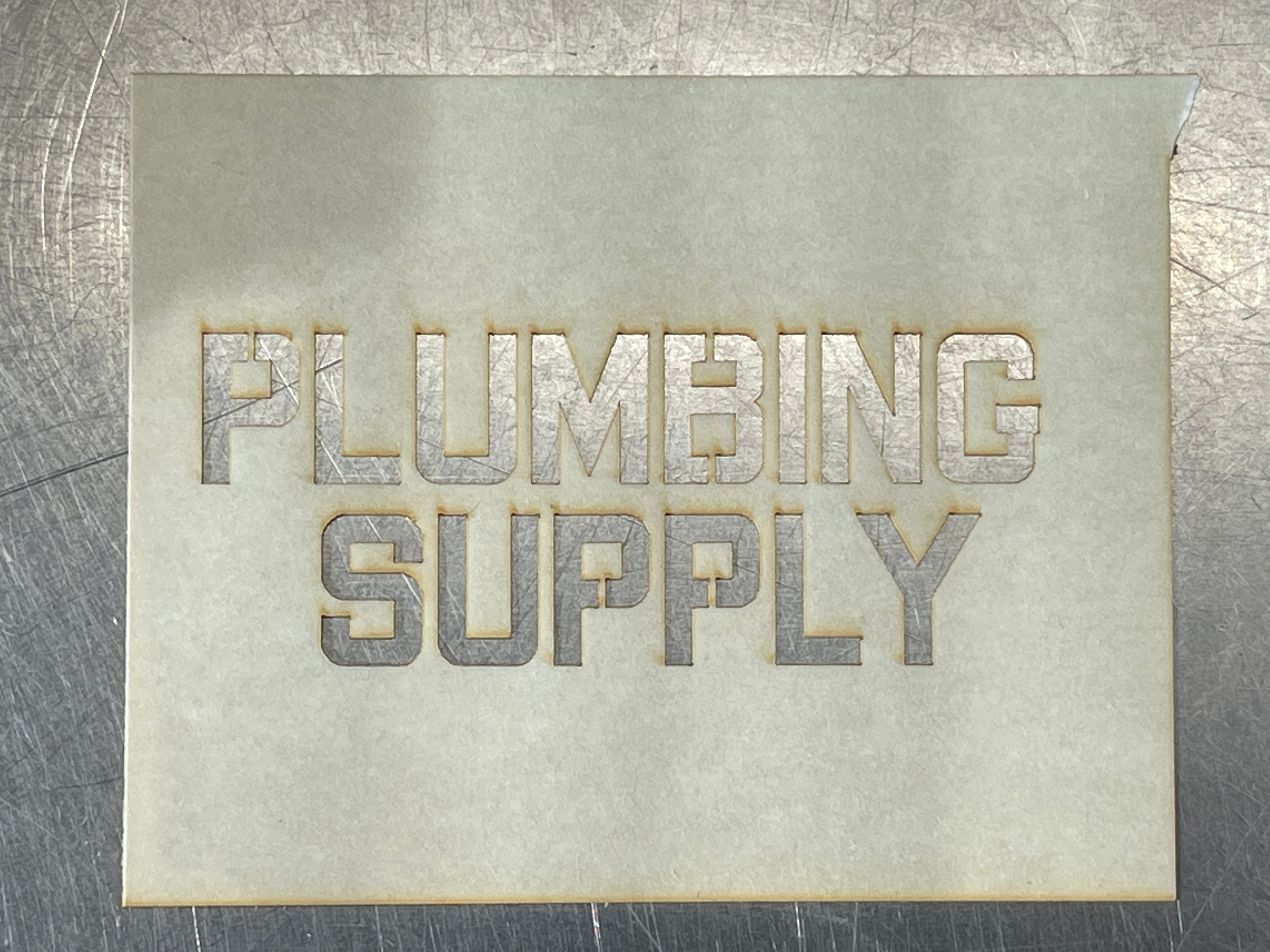 PLUMBING SUPPLY STENCIL - HO SCALE – Fos Scale Models